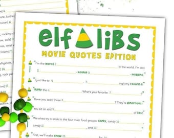 Elf Movie Christmas Bingo Printable, Buddy the Elf Christmas Bingo for ...