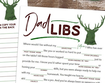 Dad Mad Libs | Etsy