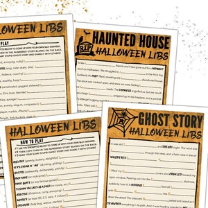 Halloween Mad Lib Games for Adults & Teens Ghost Story - Etsy