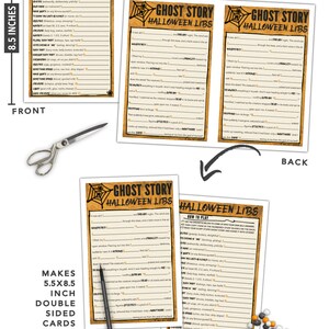 Halloween Mad Lib Games for Adults & Teens Ghost Story - Etsy