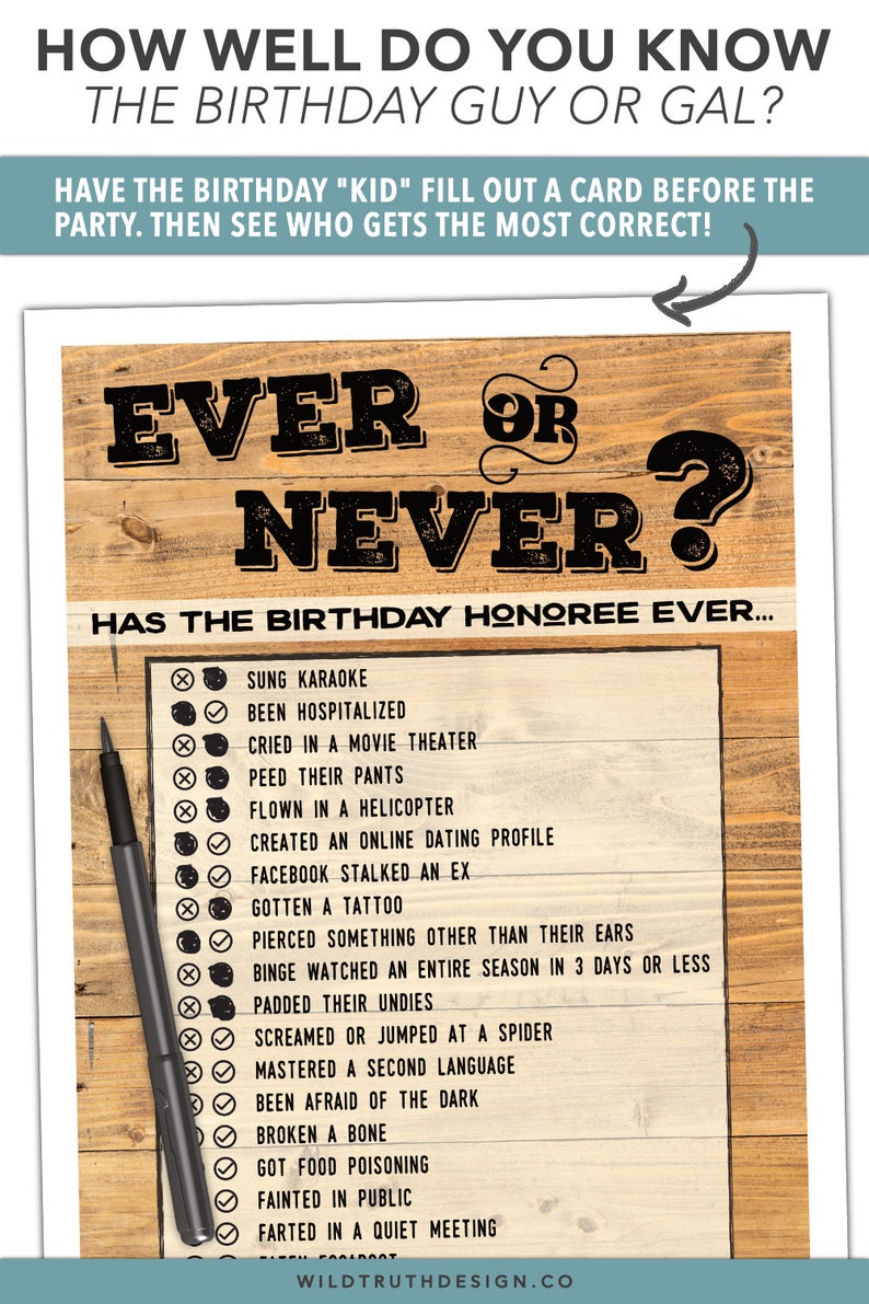 Adult Birthday Games Bundle For Men And Women Ad Libs Younger Or Older
