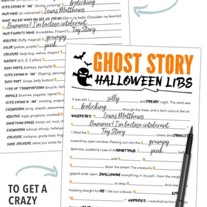 Funny Halloween Mad Libs for Kids & Tweens Ghost Story, Haunted House ...