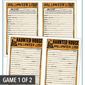 Halloween Mad Lib Games for Adults & Teens Ghost Story - Etsy