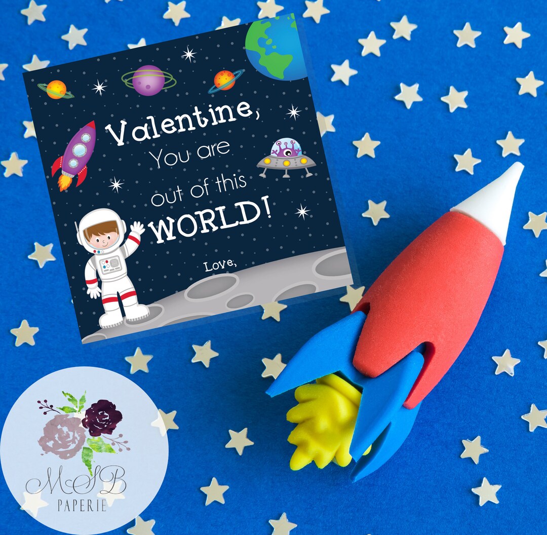 PRINTABLE Space-themed Valentine's Tags - Etsy UK