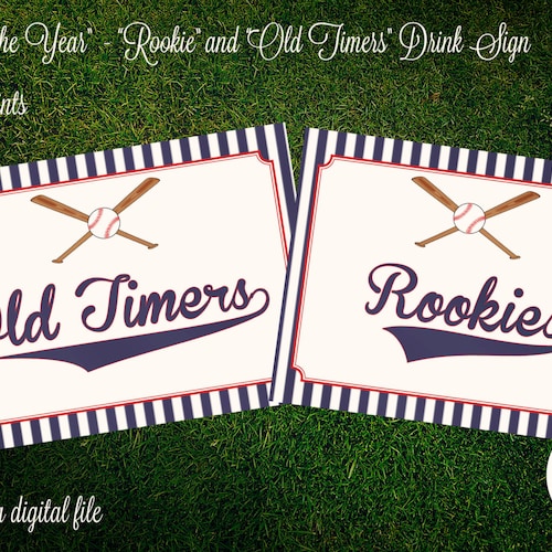 PRINTABLE 8 X 10 Baseball Themed Drink Signs rookie & - Etsy