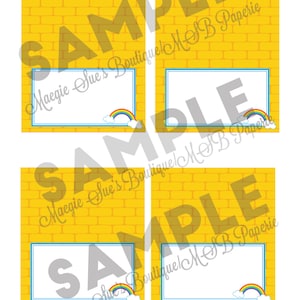 PRINTABLE Blank Wizard of Oz Themed Table Tents - Etsy