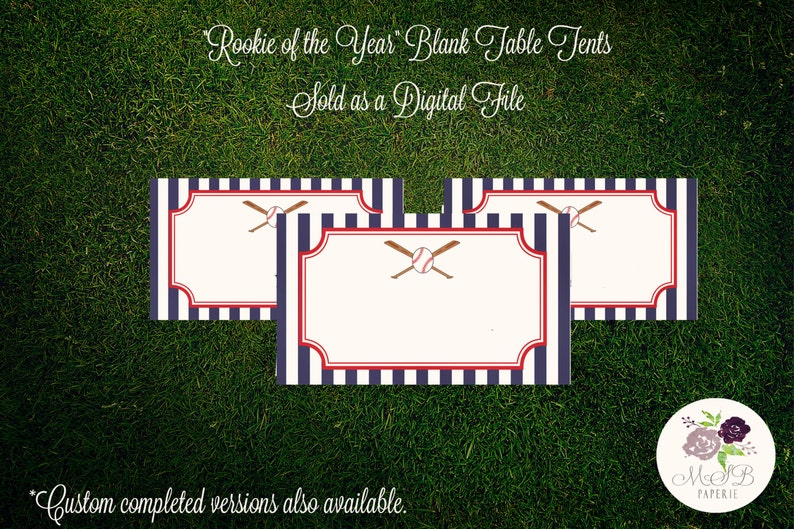 PRINTABLE Baseball Themed Table Tents Blank - Etsy