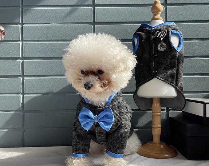 Custom Dog Tuxedo, Pet Wedding Suit, Puppy Formal Outfit, Dog Vest, Cat ...