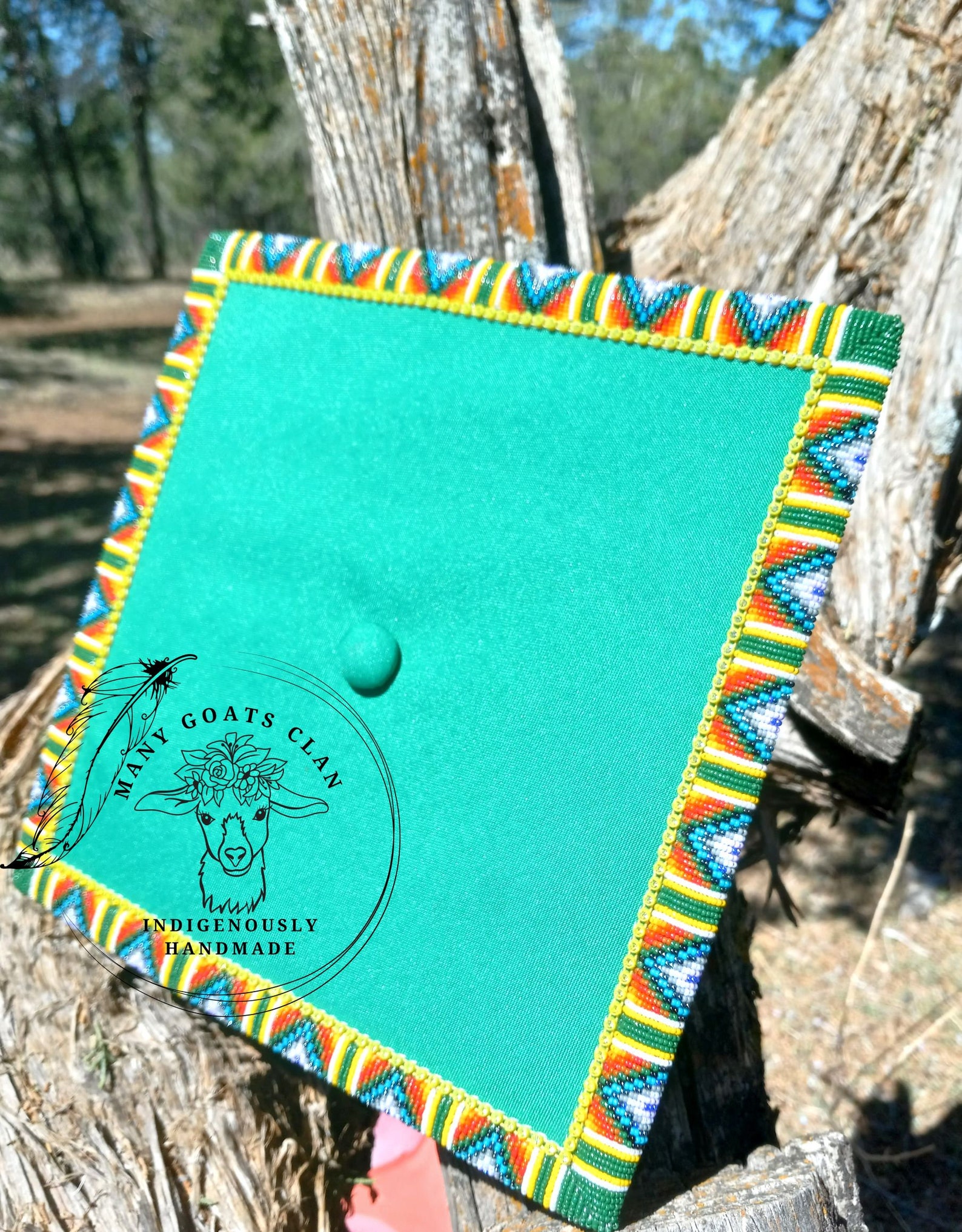 Beaded Graduation Cap Adult Green - Etsy