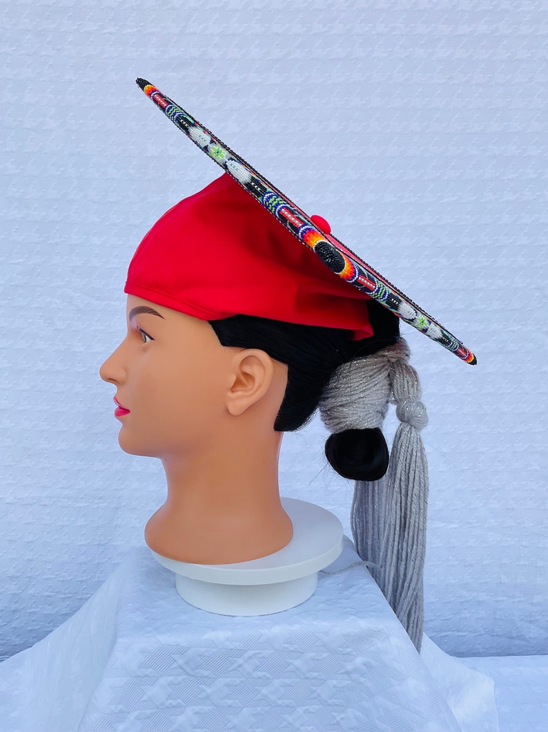Beaded Graduation Cap Adult Red - Etsy