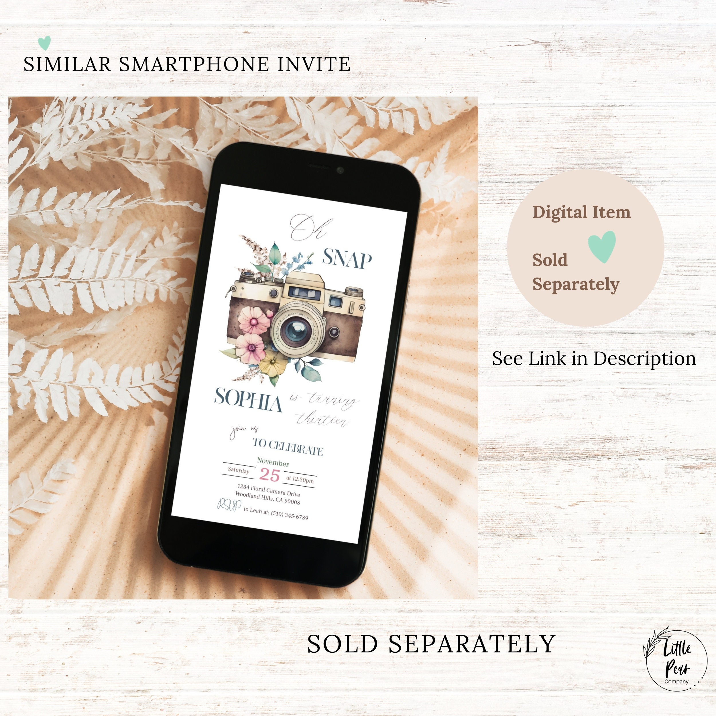 Vintage Camera Birthday Party Invitation - Etsy