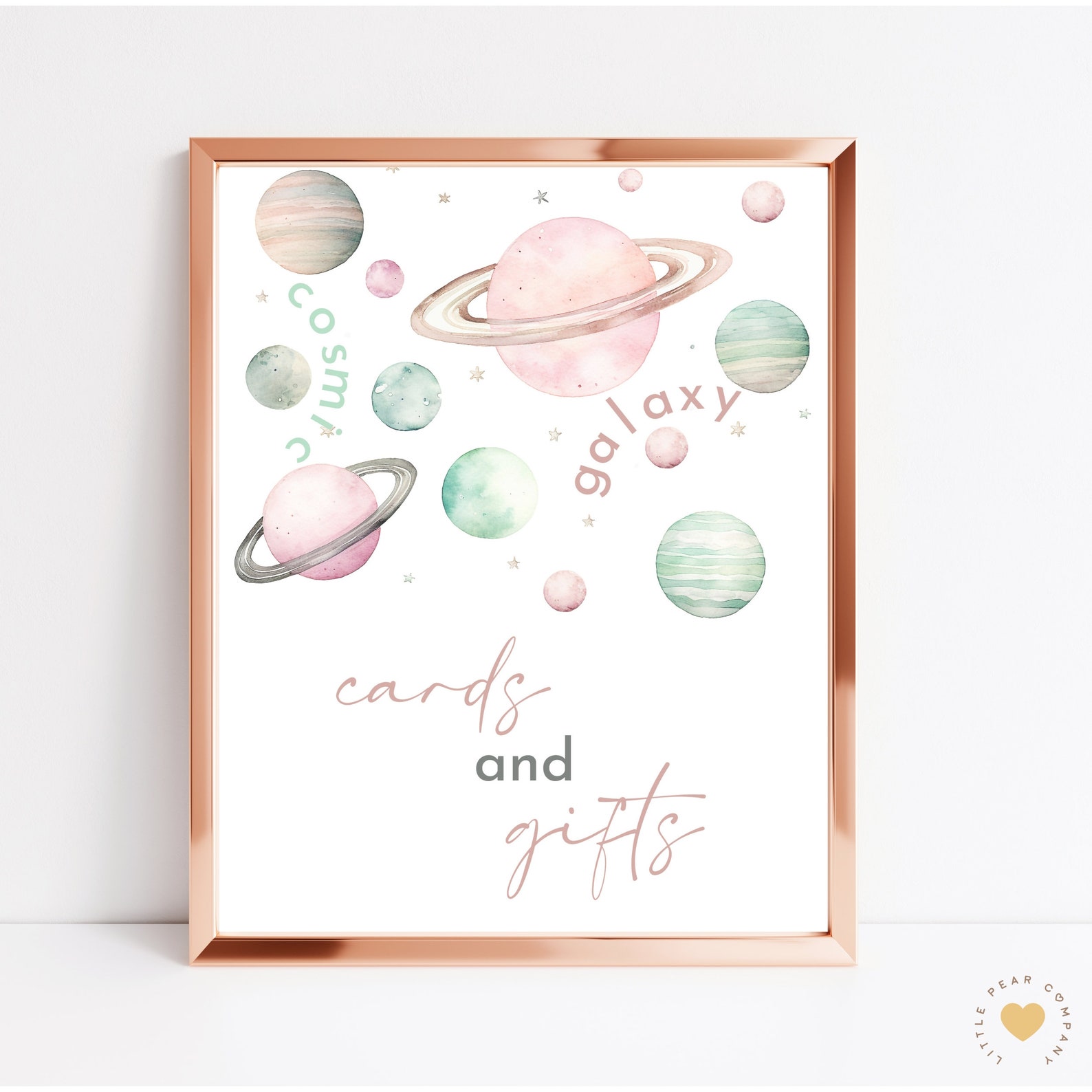 Editable Outer Space Pastel Birthday Sign, Printable Galaxy Party Sign ...