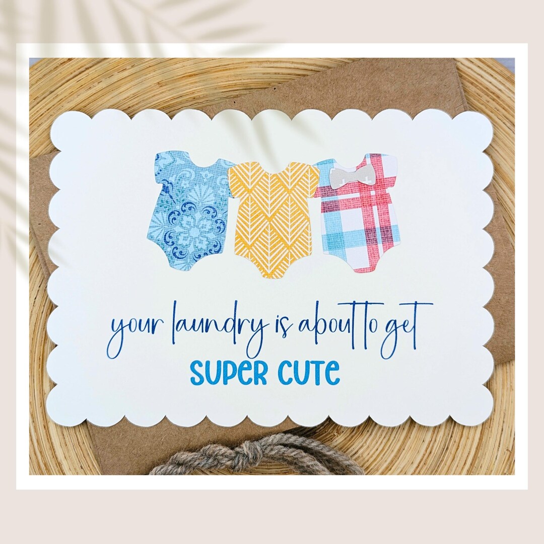 Boy Baby Shower Congratulations Card, Baby Clothes Body Suit Baby ...