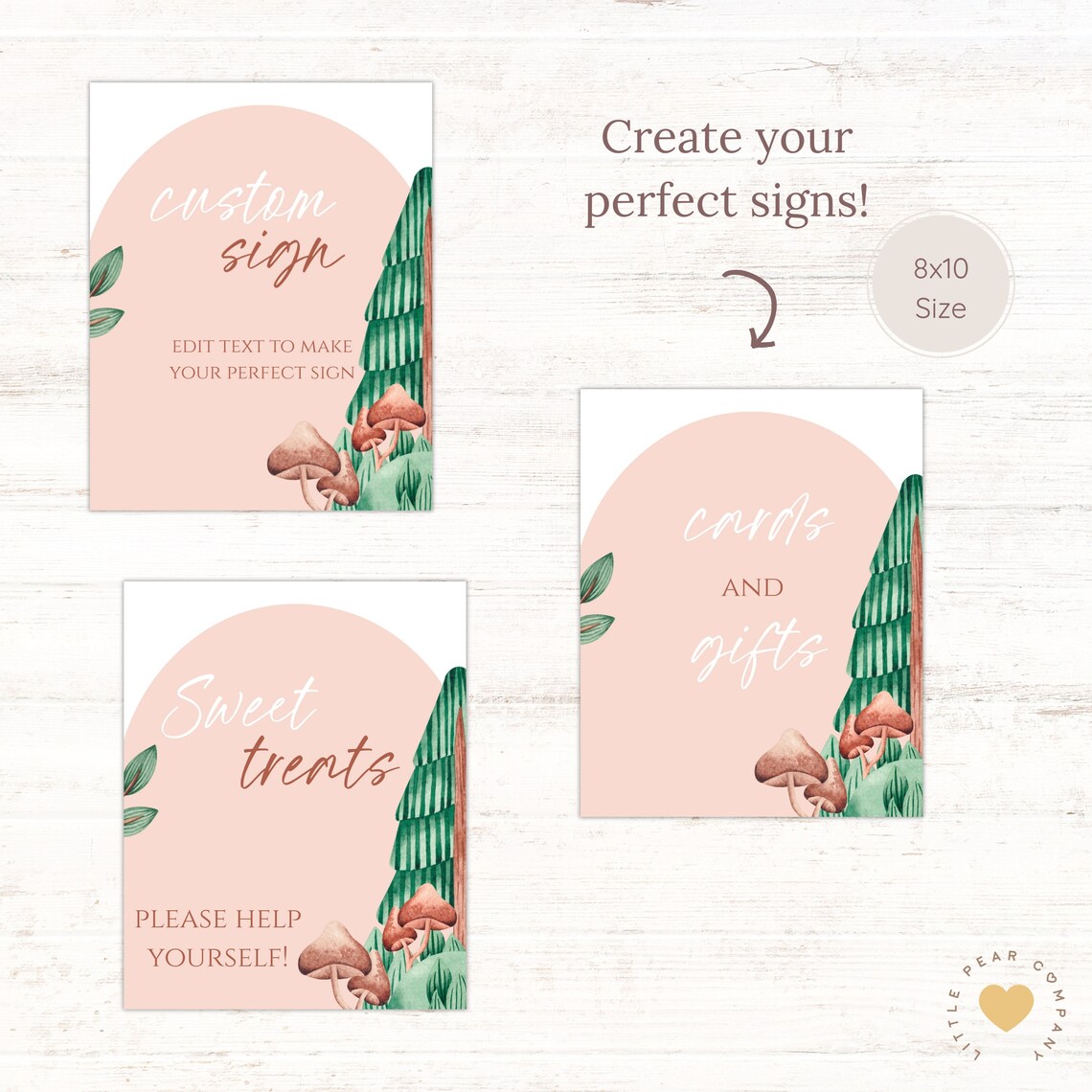 Printable Mushroom Forest Themed Party Sign, Custom Woodland Party Sign ...