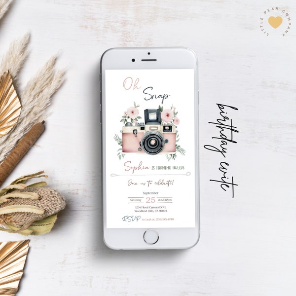 Camera Invitation - Etsy