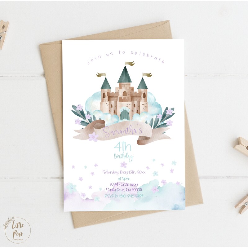 Castle Invitation - Etsy
