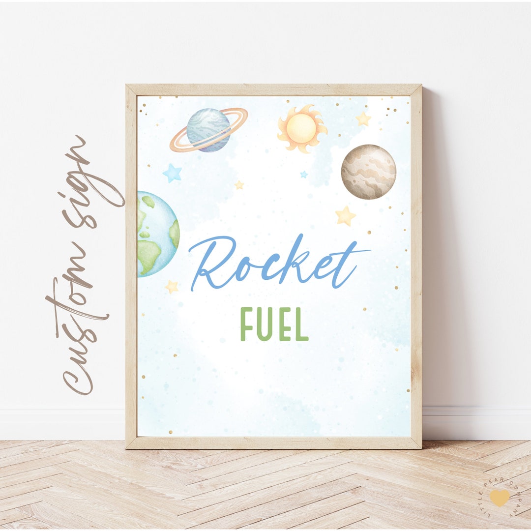 Printable Outer Space Sign Party Decor, Planets and Stars Celestial ...