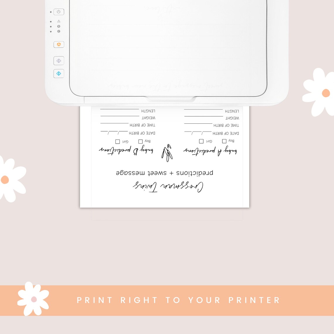 Twin Prediction Activity Sheet, 8x10 Twin Baby Prediction Game, Baby ...