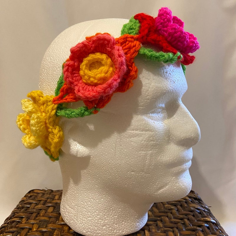 Crochet Flower Crown - Etsy