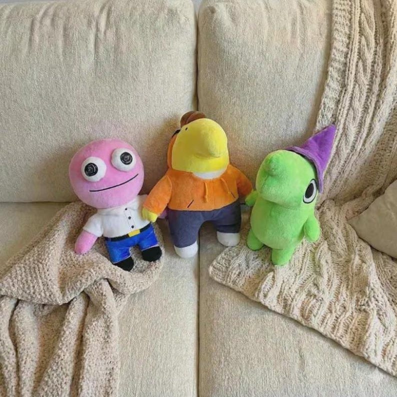 Smiling Friends Glep Charlie Plush Dolls Set, Cartoon Stuffed Toys ...