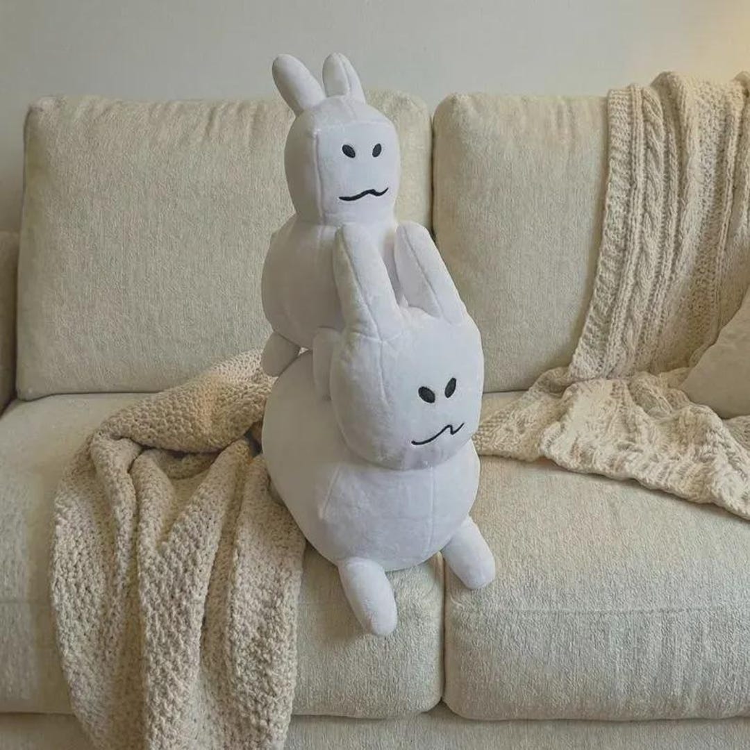 Gubby Roblox Meme Rabbit Plush, Forsaken Game Stuffed Animal, Soft ...