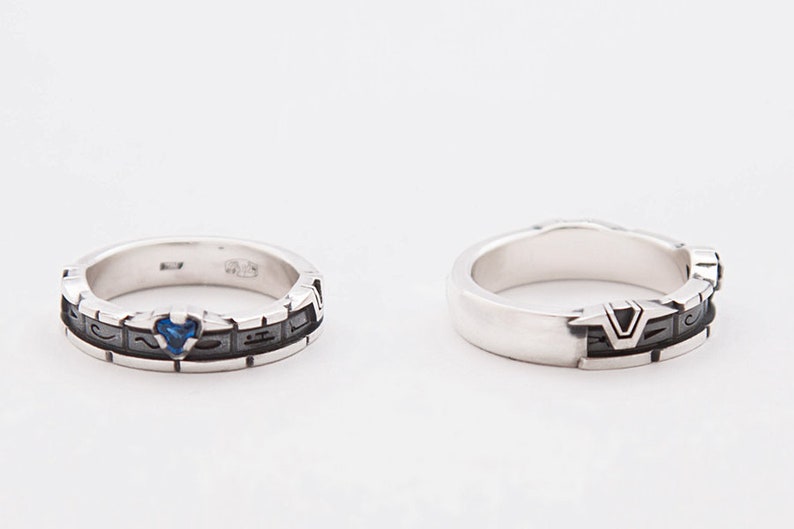 StarGate ring with gemstone Half lendht pattern StarGate ring | Etsy