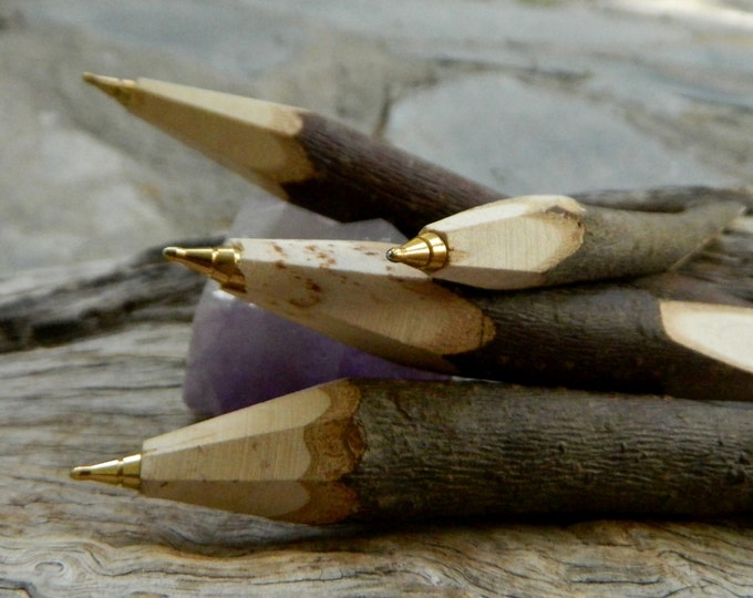 Natural Twig Pens Natural Eco Friendly Stationary Blue Ink Pen - Etsy