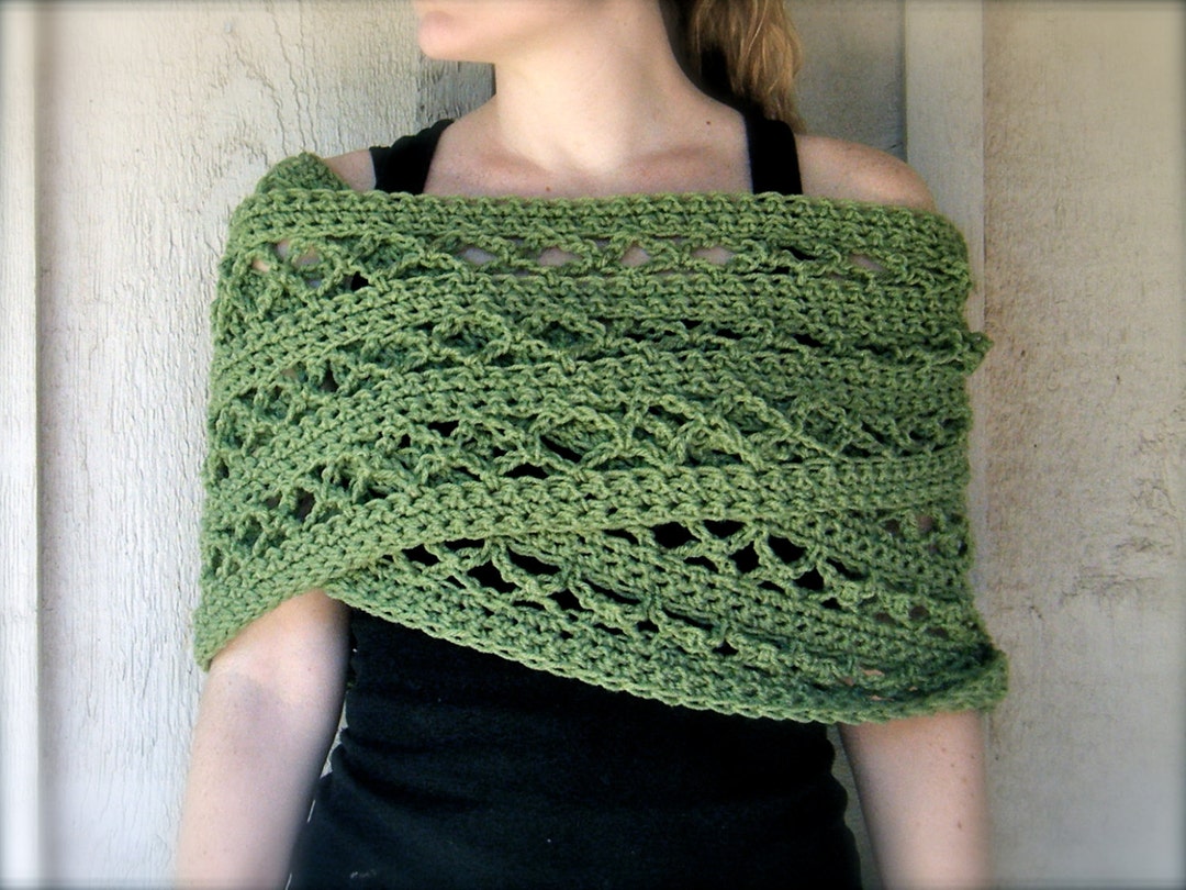 PATTERN: 4 Ways to Wear It, Hoja Cowl, Easy Crochet PDF, Infinity ...