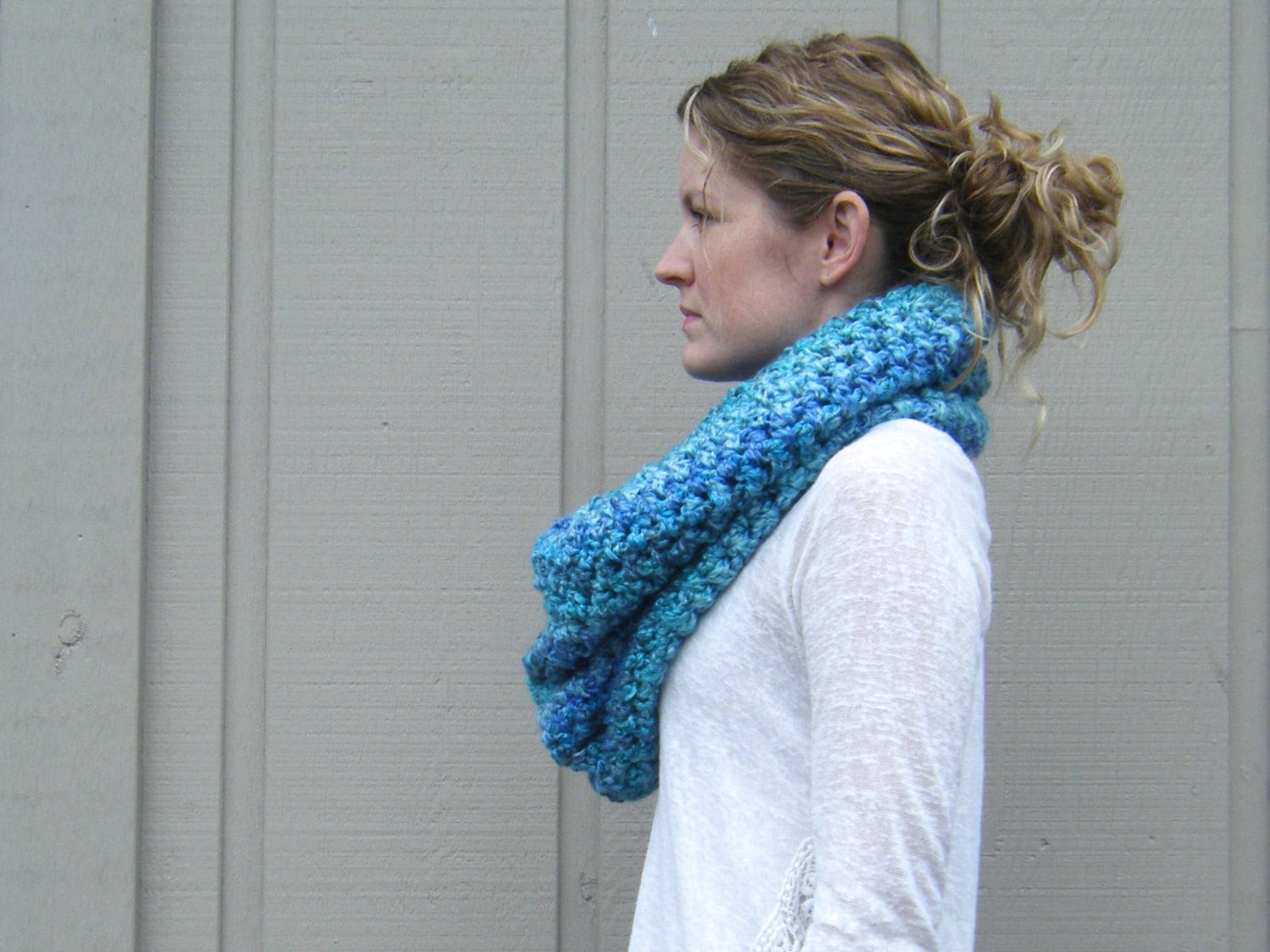 DIY Crochet Pattern: Danube Cowl Super Bulky Yarn Boucle - Etsy