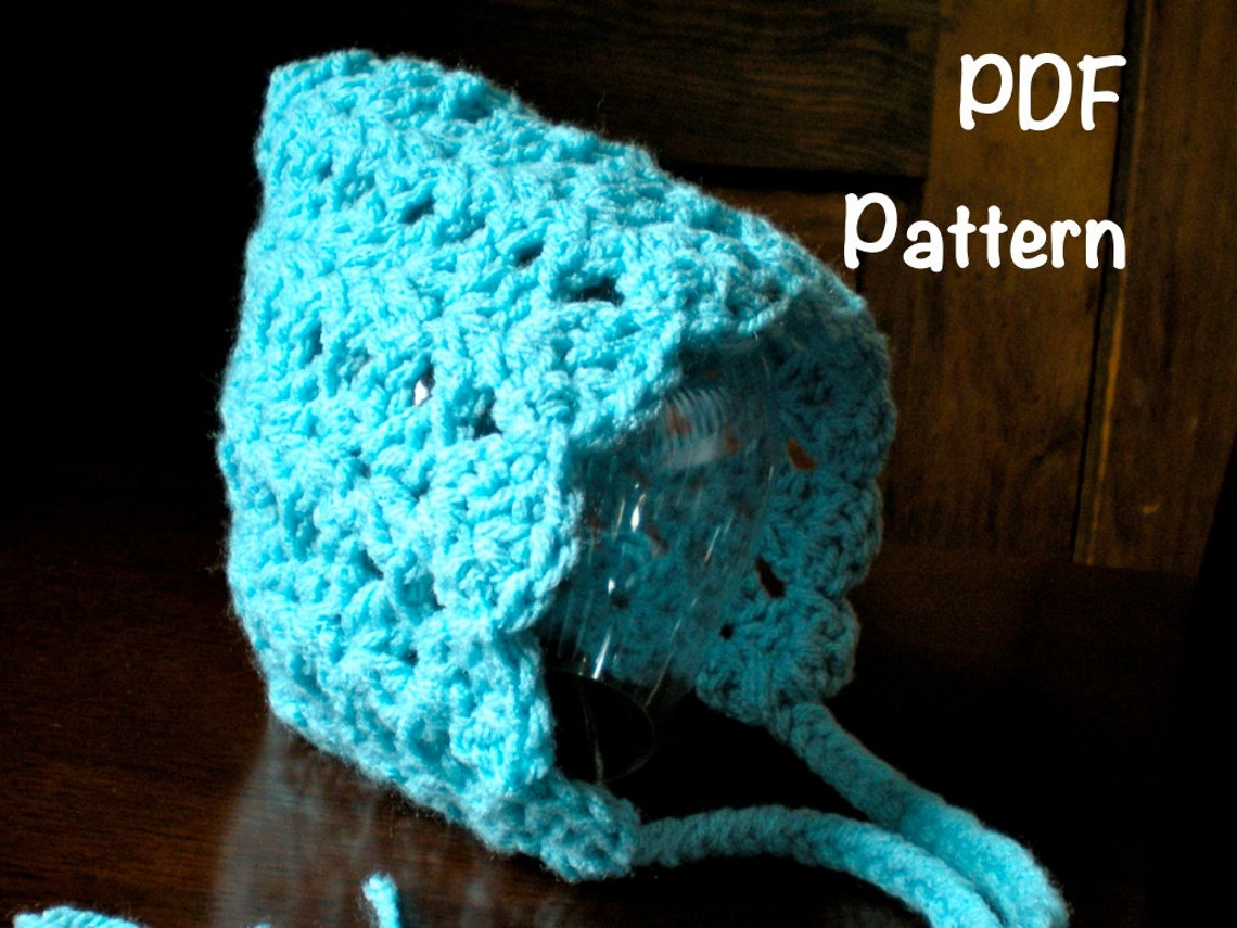 PATTERN: Seashell Pixie Bonnet, 3 SIZES, Baby Gnome Hat, Lacy, Easy Crochet PDF, Instant ...