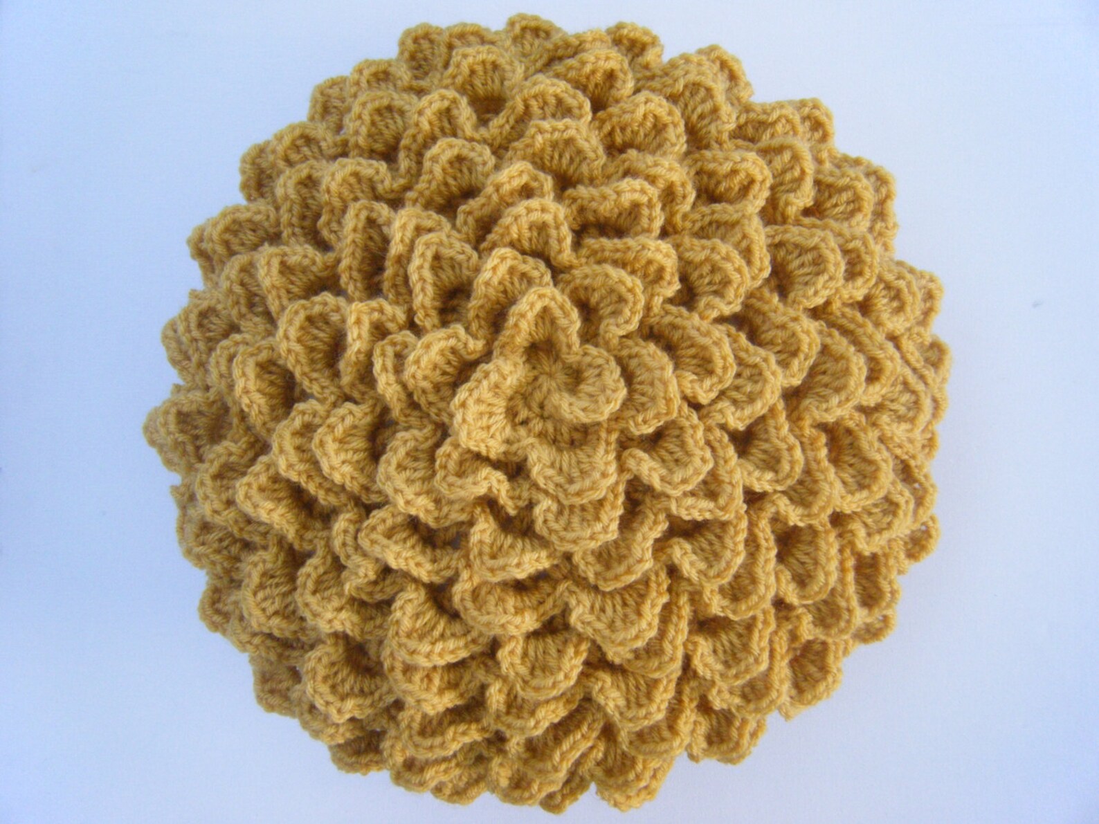 DIY Crochet Pattern: Flower Pillow, Round Pillow Cover, Shabby Chic ...