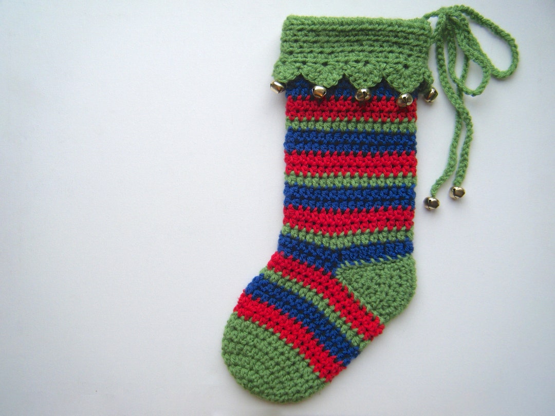 DIY Crochet Pattern: Christmas Stocking, Modern Holiday Decor, Kids ...