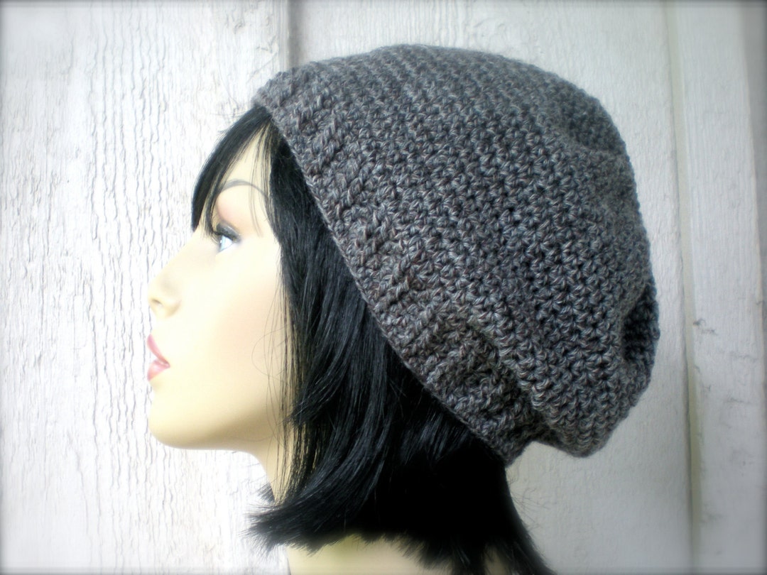 PATTERN: Kroy Hat, Slouchy Knit-look Beanie, P D F Easy Crochet ...