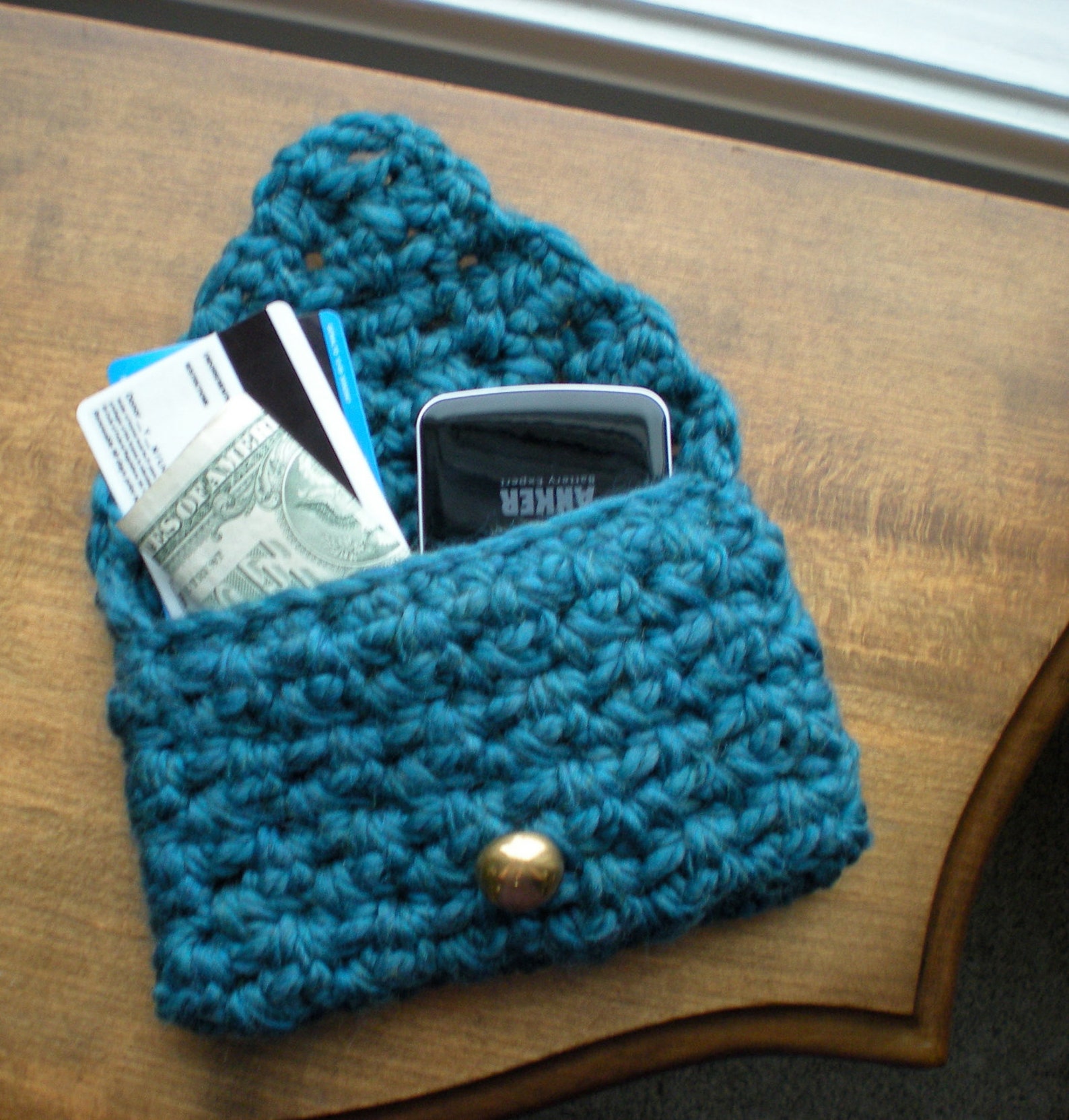 PATTERN: Clutch Purse Wallet Easy Crochet P D F Chunky Yarn - Etsy