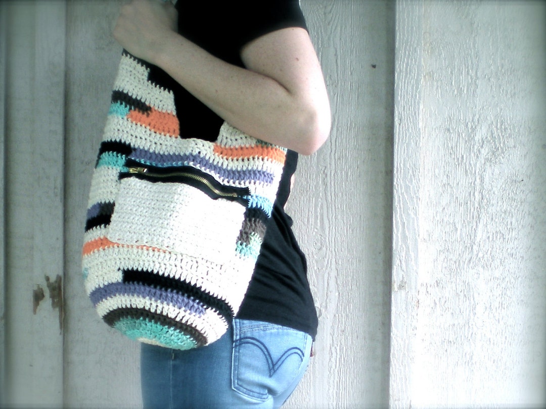 PATTERN: Mag Bag, Purse Pocketbook Tote, Exposed Zipper Pocket, Eco ...