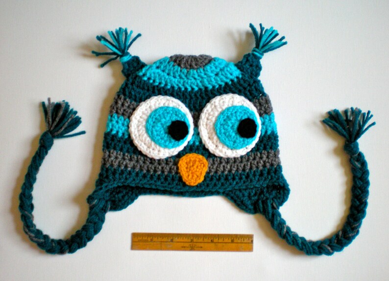 PATTERN: Striped Owl Hat Size Nb to Adult Baby Kid Animal - Etsy