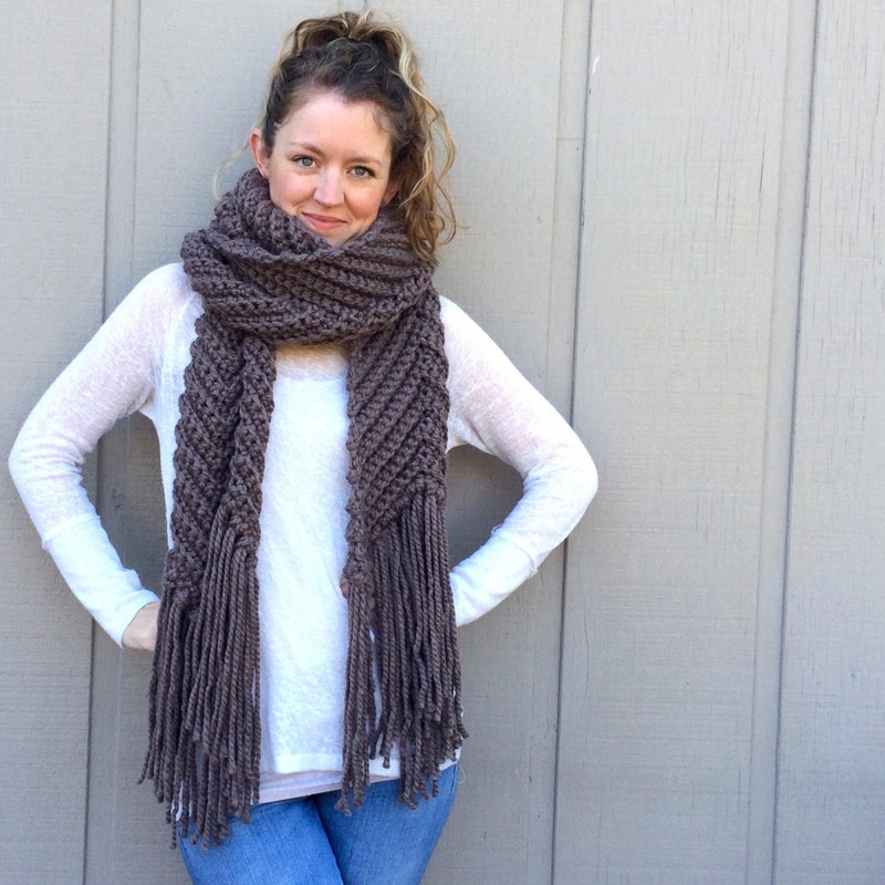 Big Crochet Scarf - Etsy