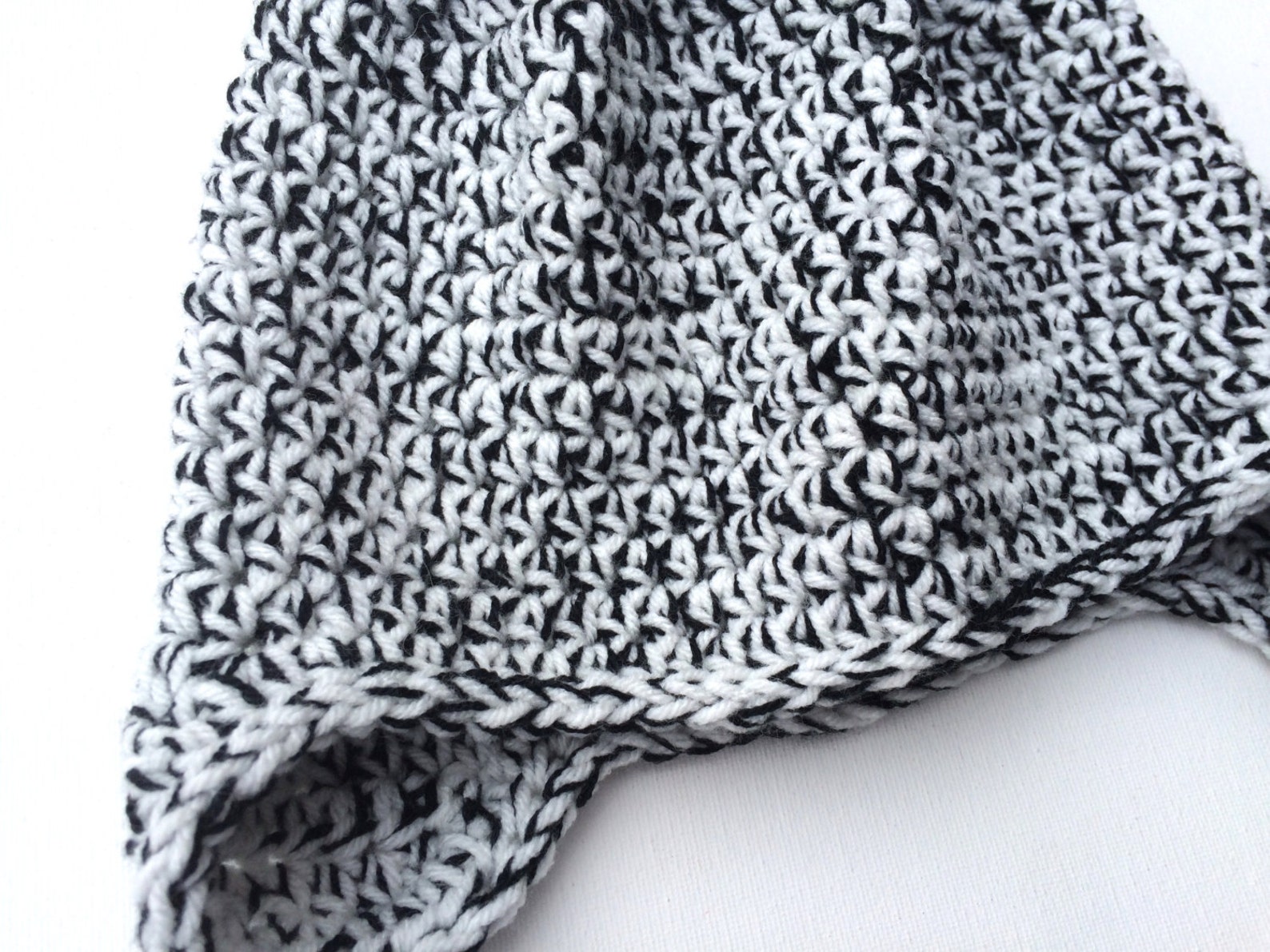 Crochet Pattern: Marled Earflap Hat Easy Crochet Beanie | Etsy