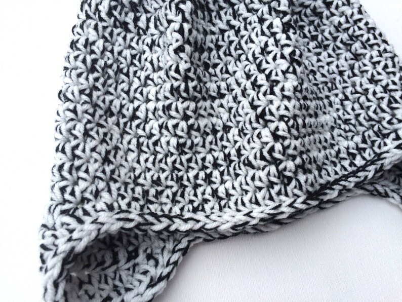 Crochet Pattern: Marled Earflap Hat Easy Crochet Beanie | Etsy