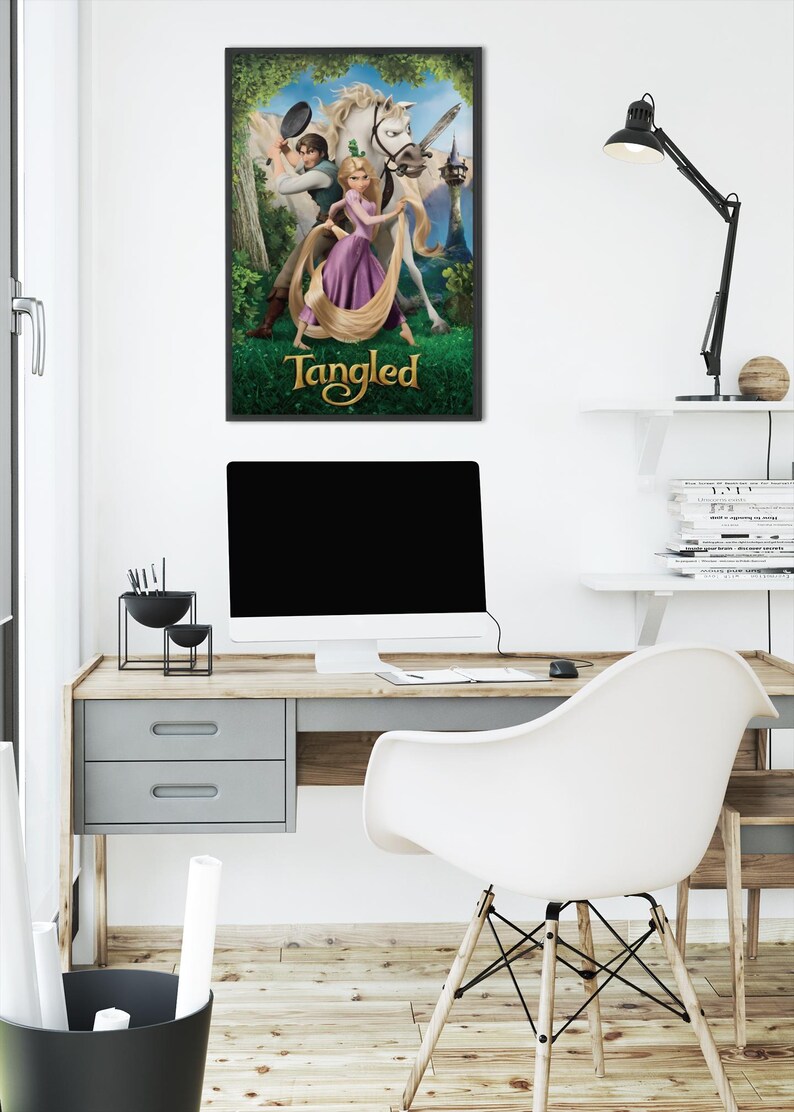 Tangled Movie Poster | Rapunzel Disney Wall Art | Fairytale Princess ...