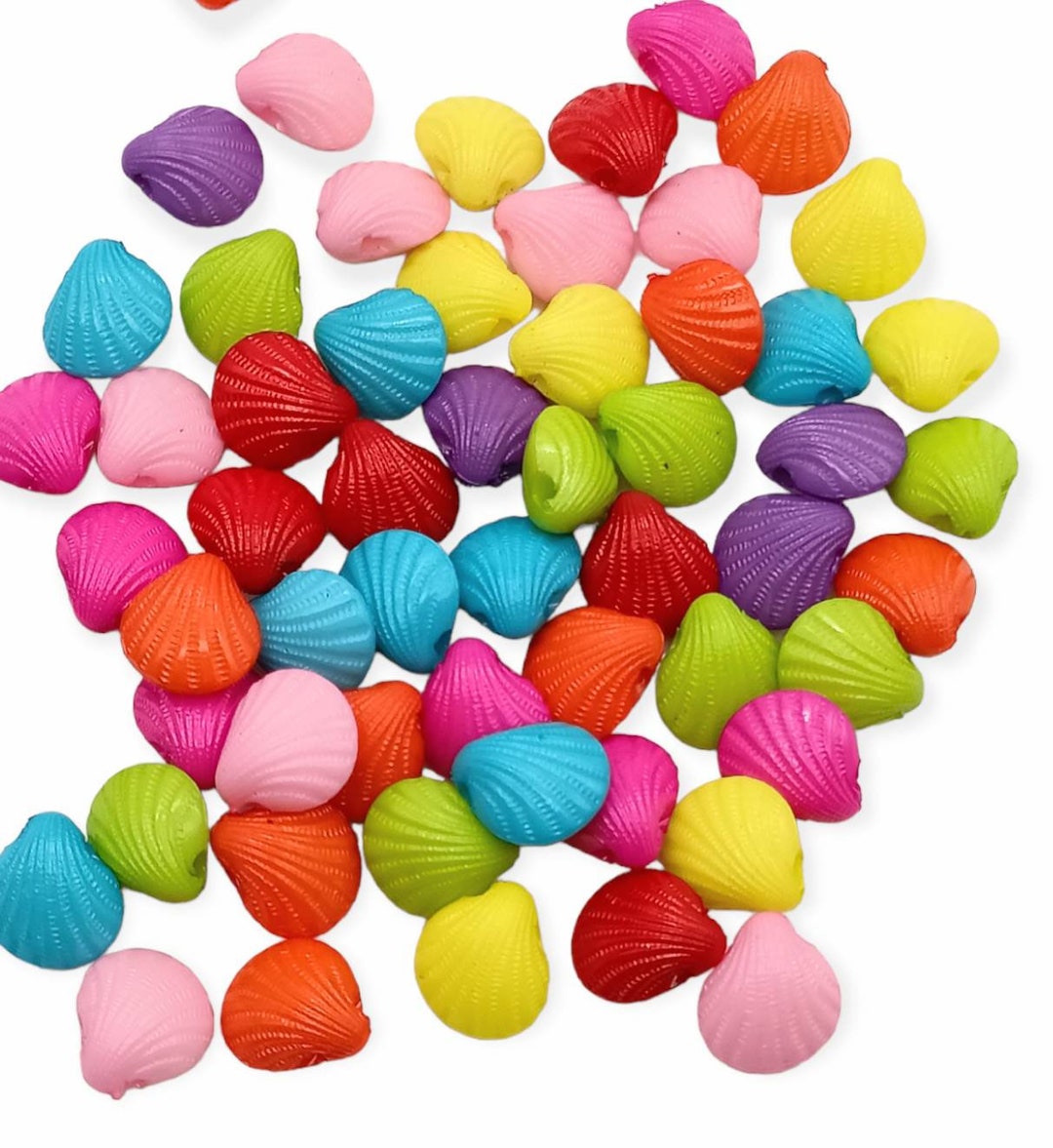 100x Lovely Bright Shell Shaped Beads - Etsy UK