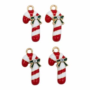 NEW 4pcs/ 10pcs Cute Candy Cane Charms - Etsy