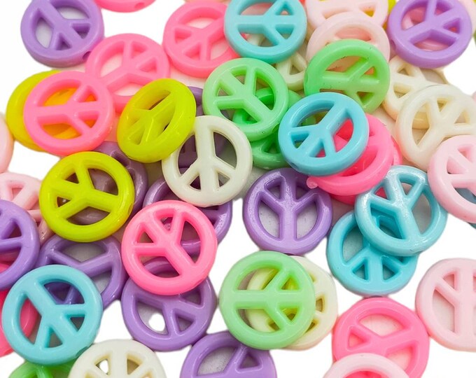Set of 100 X Peace Sign Beads - Etsy