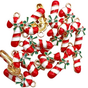 NEW 4pcs/ 10pcs Cute Candy Cane Charms - Etsy