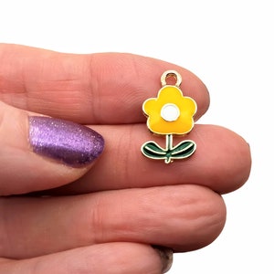 Set of 10 Beautiful Flower Charms - Etsy UK