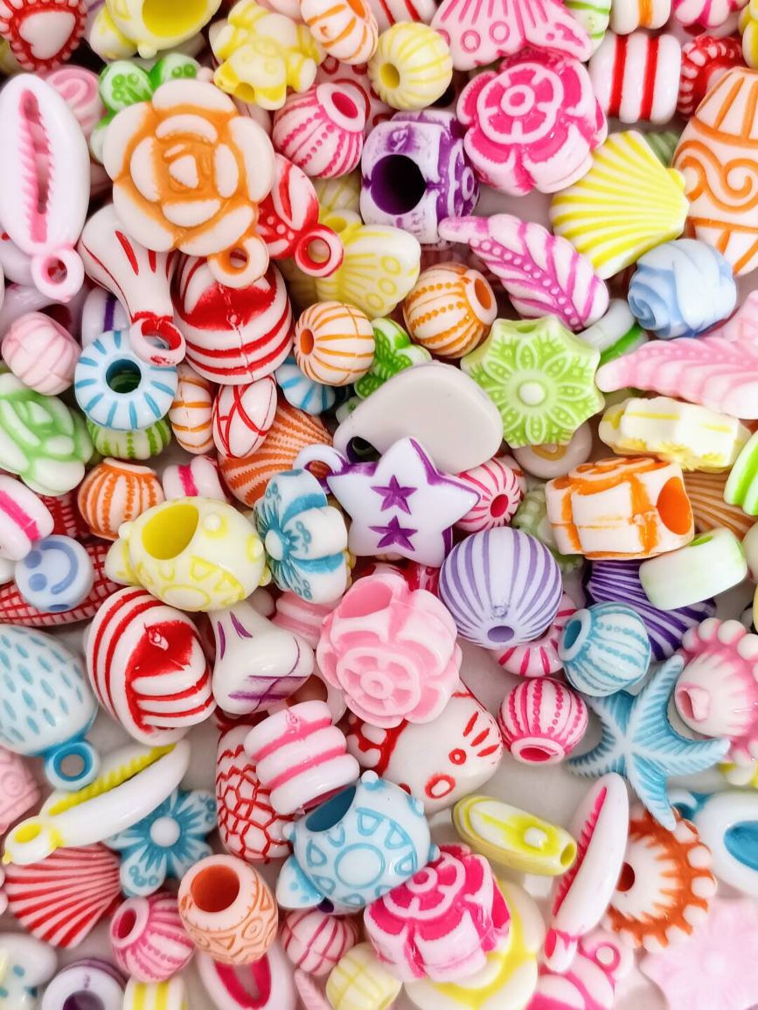 100 X Adorable Mixed Set of Beads and Charms - Etsy UK