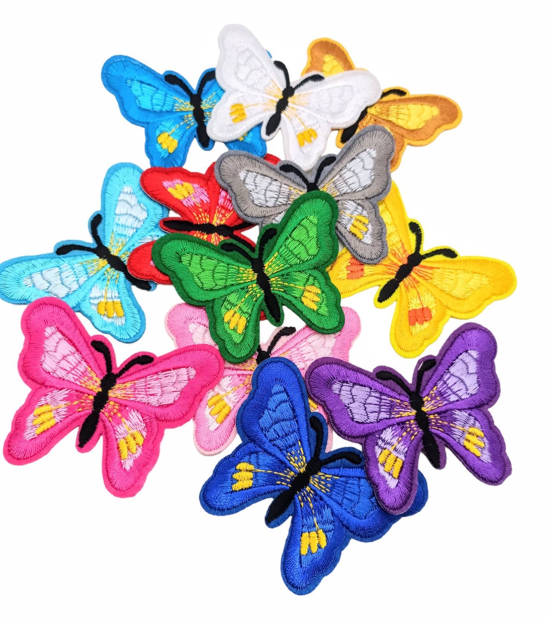 Set of 10 Butterfly Applique Patches - Etsy