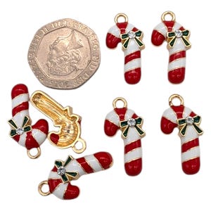 NEW 4pcs/ 10pcs Cute Candy Cane Charms - Etsy