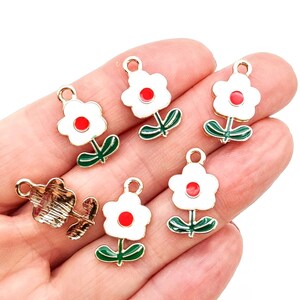 Set of 10 Beautiful Flower Charms - Etsy UK