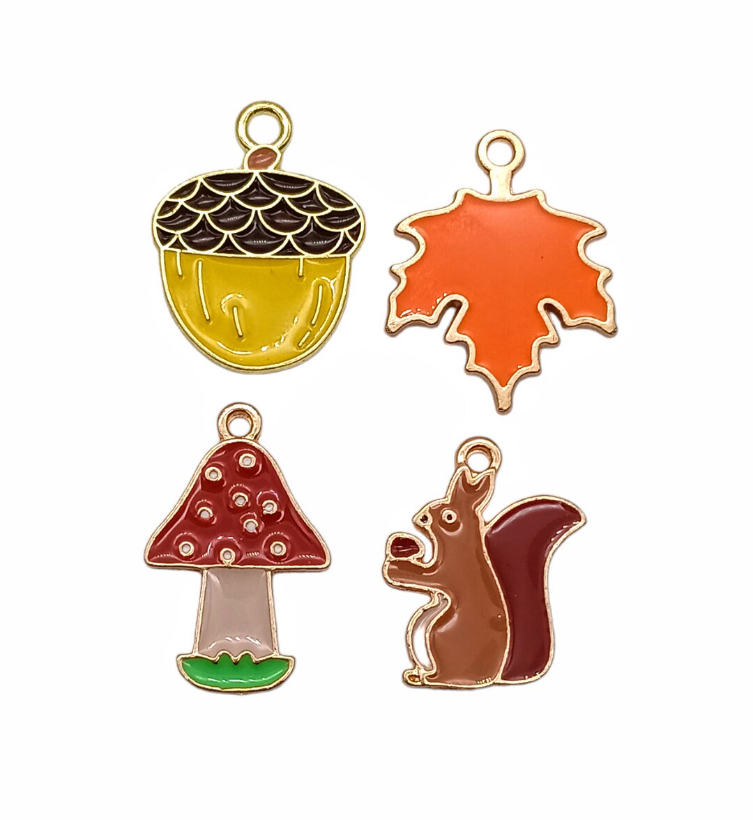 NEW Sets of 4 Autumn Themed Charms - Etsy